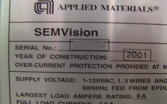AMAT / APPLIED MATERIALS SEMVISION CX 光罩與晶圓檢測設備 用於銷售價格 #112182 > 從 CAE 購買