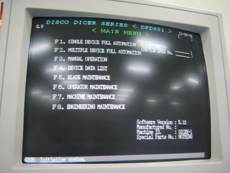 DISCO DFD 651 스크라이버 / 다이서 판매 가격 #167459에 사용됨 > CAE에서 구매