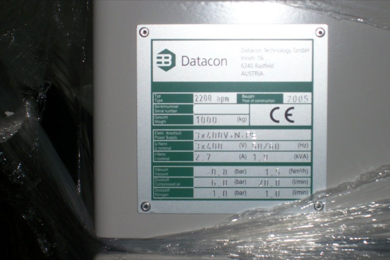 DATACON / BESI 2200 APM 다이 어태처 판매 가격 #135279에 사용됨 > CAE에서 구매