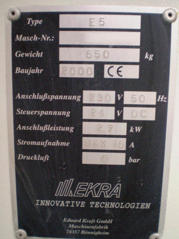 EKRA E5 Printer used for sale price #189323, 2000 > buy from CAE