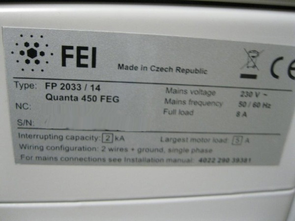 PHILIPS / FEI Quanta FEG 450 SEM used for sale price #168692 > buy from CAE