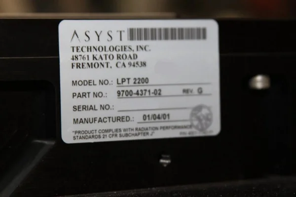 ASYST LPT 2200 Wafer Handler used for sale price #9014836, 2002 > buy ...