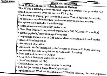 KLA / TENCOR 2138 마스크 & 웨이퍼 검사기 판매 가격 #134432에 사용됨 > CAE에서 구매