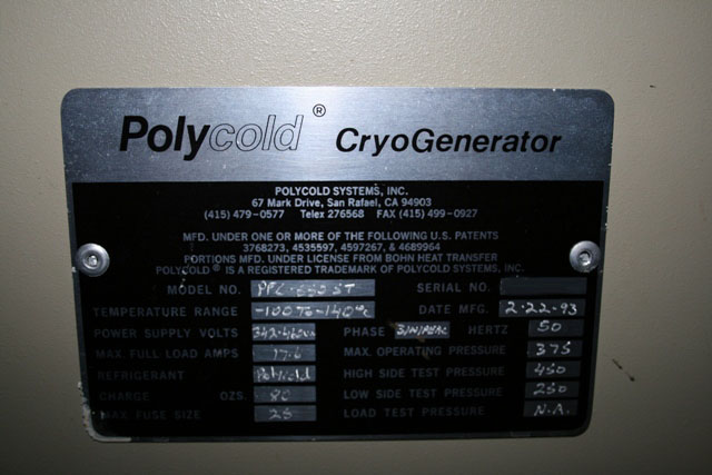 POLYCOLD PFC 550 ST 칠러 판매 가격 #79888에 사용됨 > CAE에서 구매