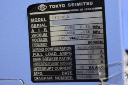 ACCRETECH / TSK UF 200SA Prober used for sale price #9022207, 2004 ...