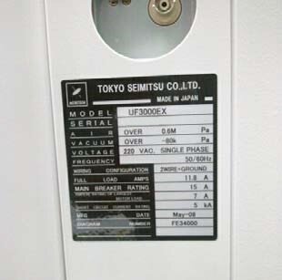 ACCRETECH / TSK UF 3000EX 偵測機 用於銷售價格 #9011297 > 從 CAE 購買