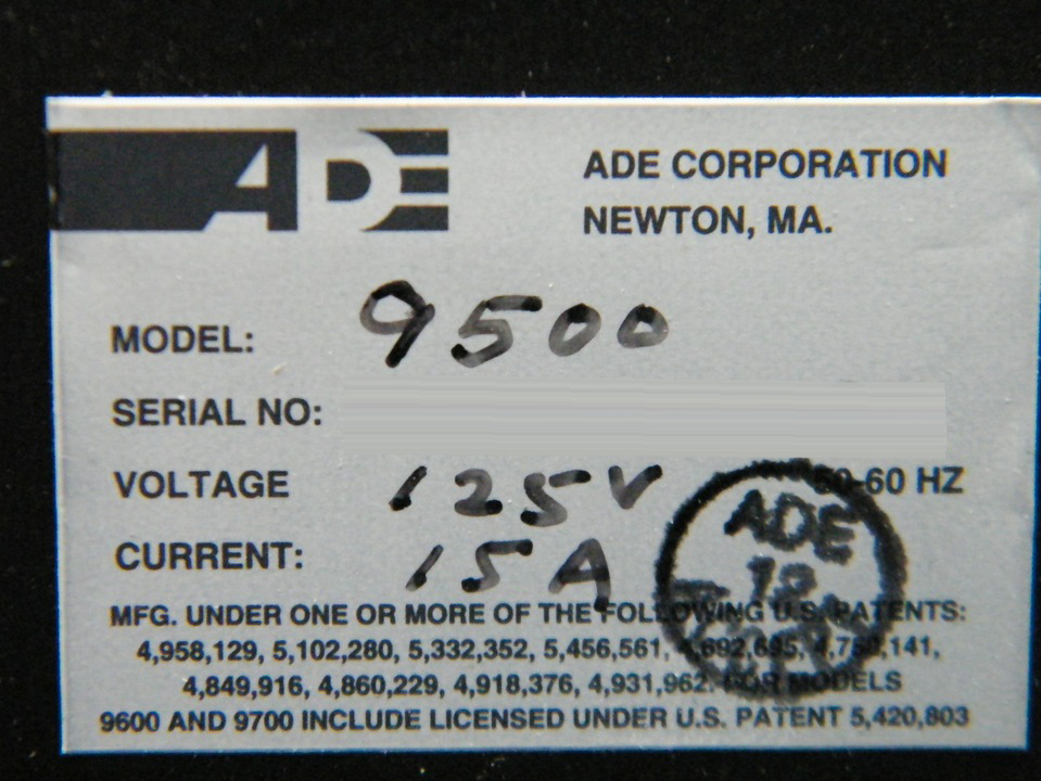 ADE / KLA / TENCOR 9500 UltraGage Wafer Tester used for sale price ...