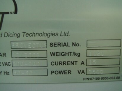 ADT / K&S 7100 스크라이버 / 다이서 판매 가격 #175994, 2003에 사용됨 > CAE에서 구매