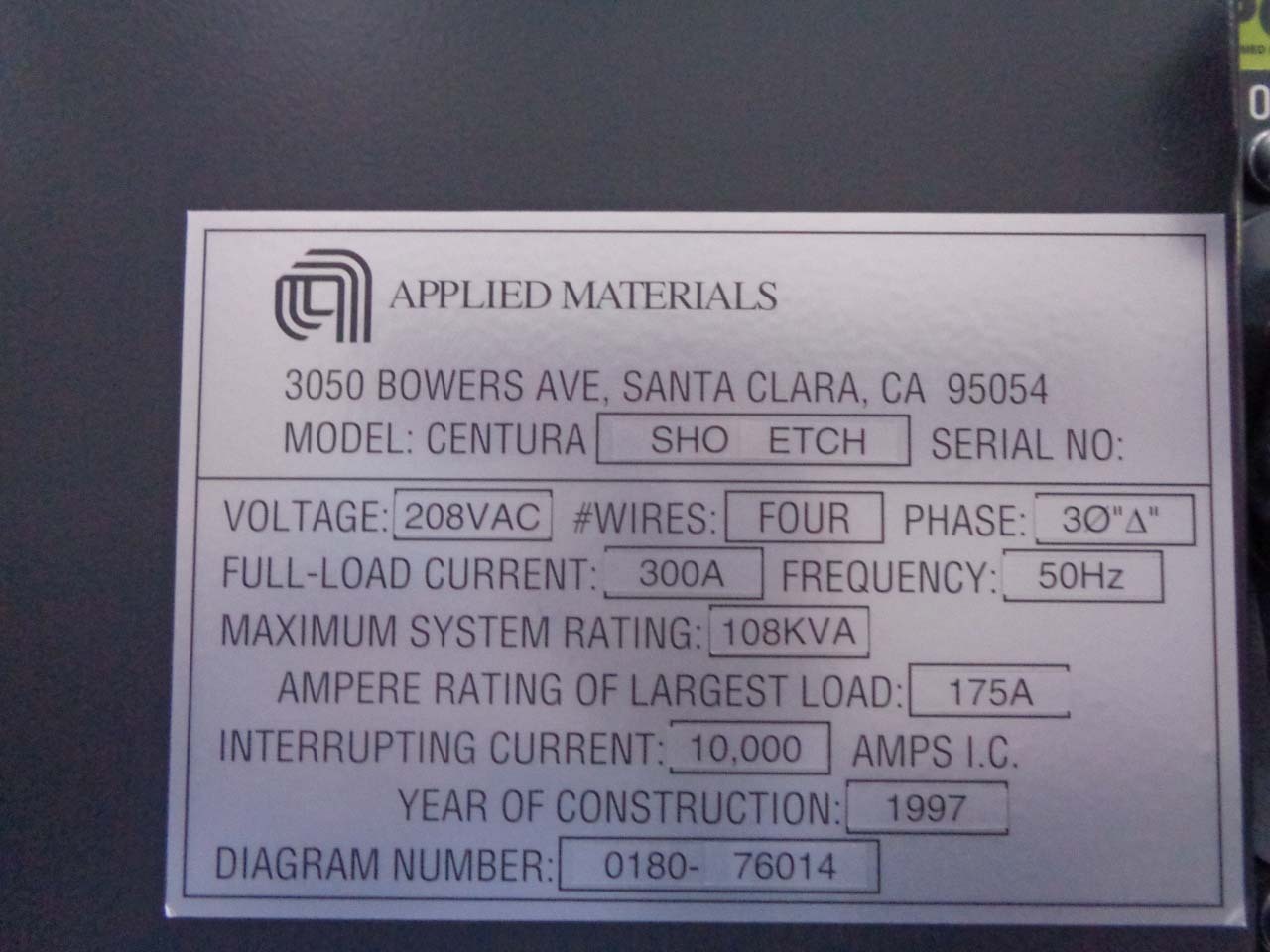 AMAT / APPLIED MATERIALS Centura SHO Etch 反应器 用于销售价格 #293768276, 1997 ...