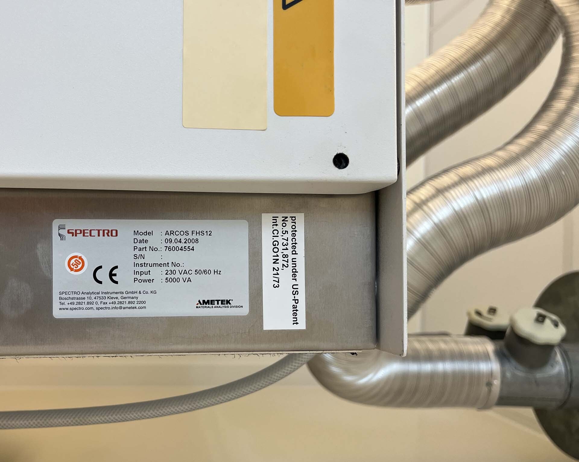 AMETEK / SPECTRO Arcos FHS 12 Spectrometer used for sale price ...