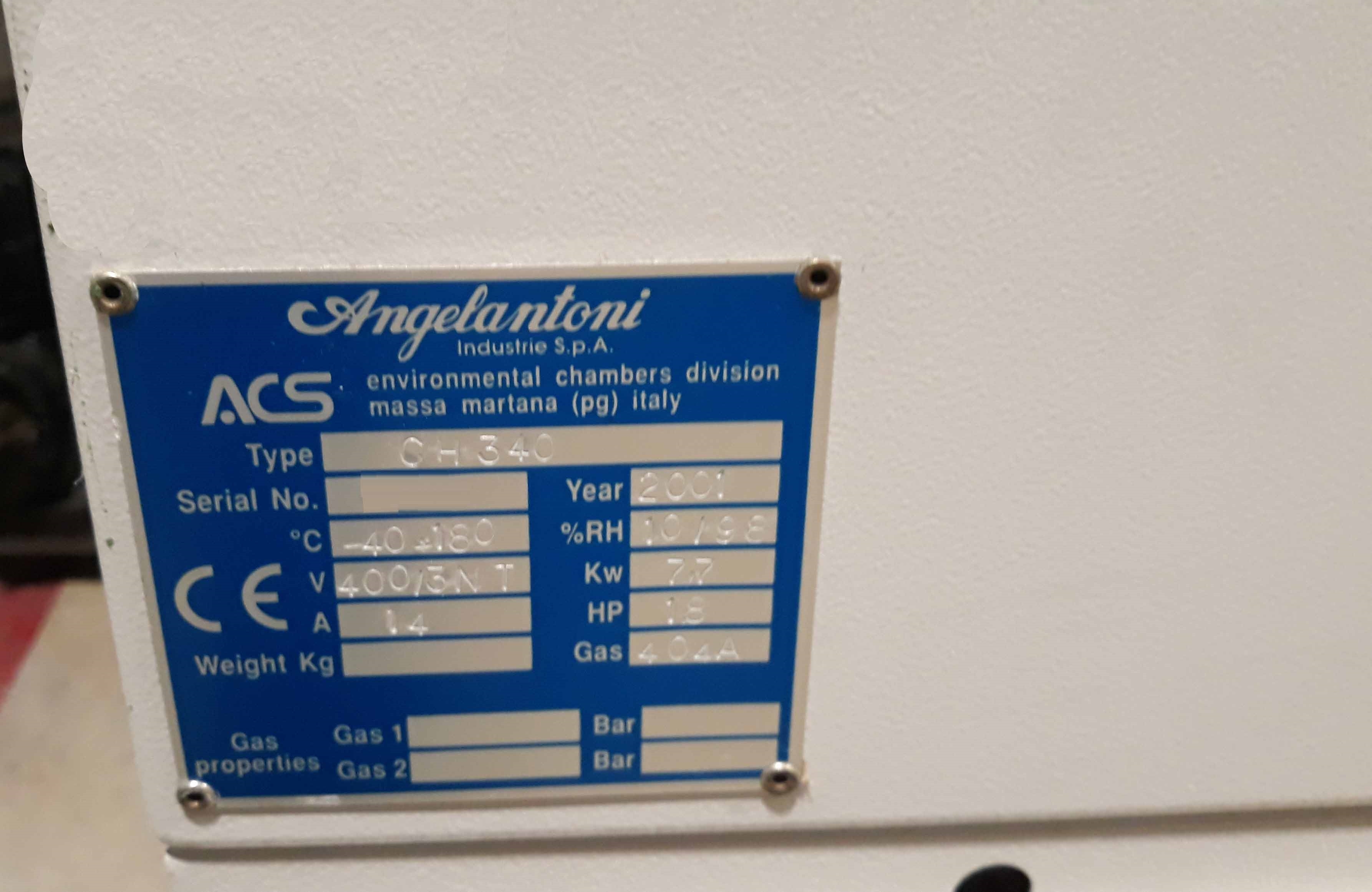 ANGELANTONI / ACS CH 340 Chamber used for sale price #9260740, 2001 ...