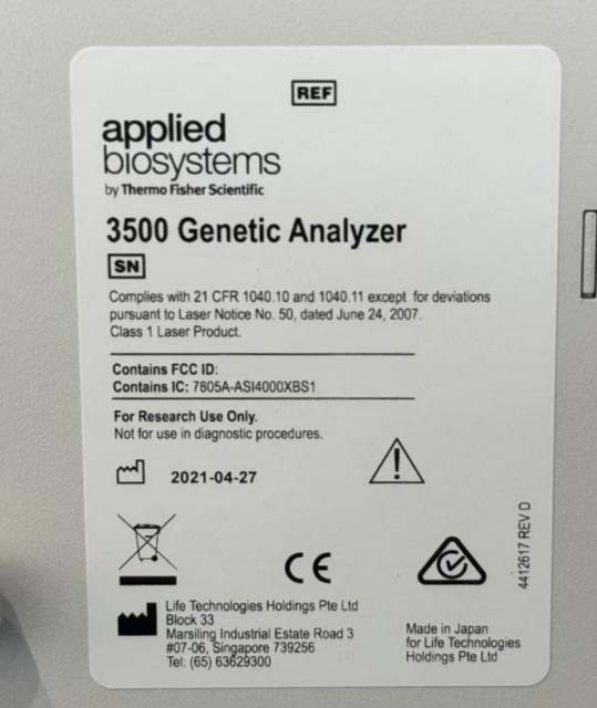 APPLIED BIOSYSTEMS / ABI / HITACHI 3500 실험실 장비 & 액세서리 판매 가격 #293796256 ...