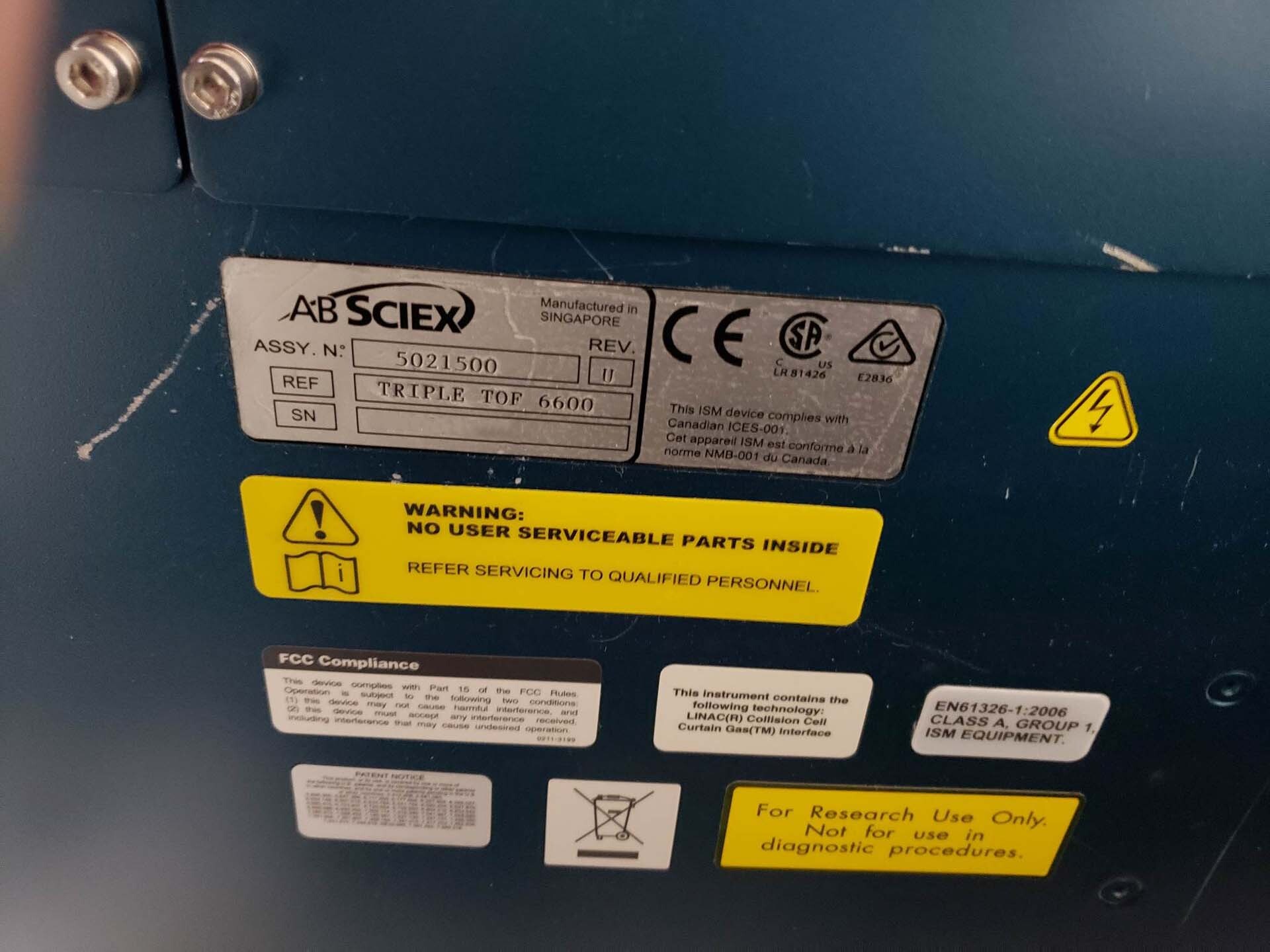 APPLIED BIOSYSTEMS / ABI / MDS SCIEX Triple TOF 6600 Spectrometer 익숙한 ...