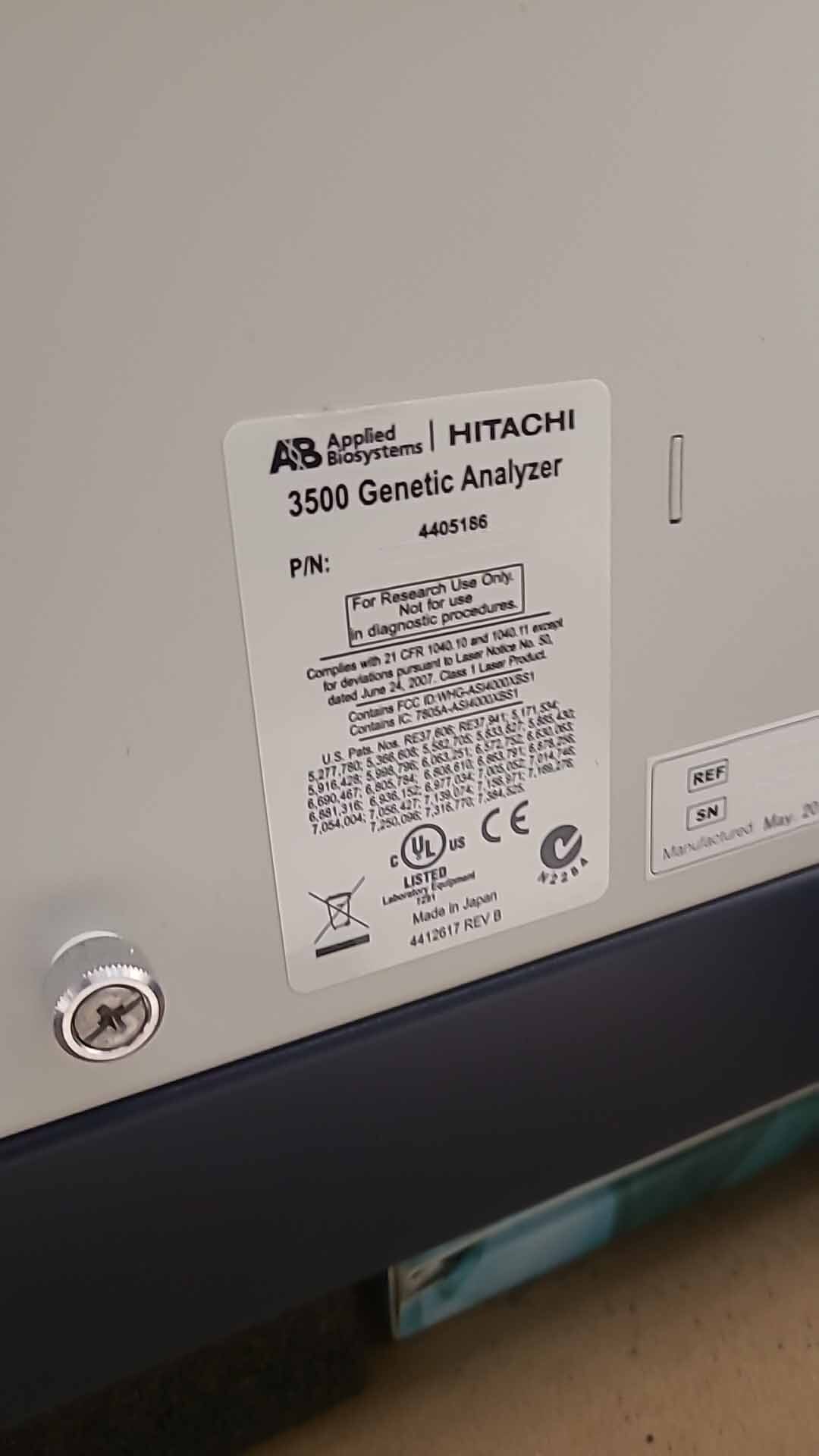 APPLIED BIOSYSTEMS / HITACHI / ABI 3500 사용됨 판매용 가격 #293680998, 2016 ...