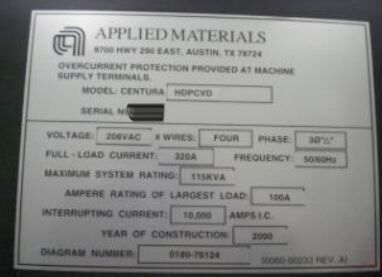 AMAT / APPLIED MATERIALS Centura Ultima HDP AA TEOS Reactor used for ...