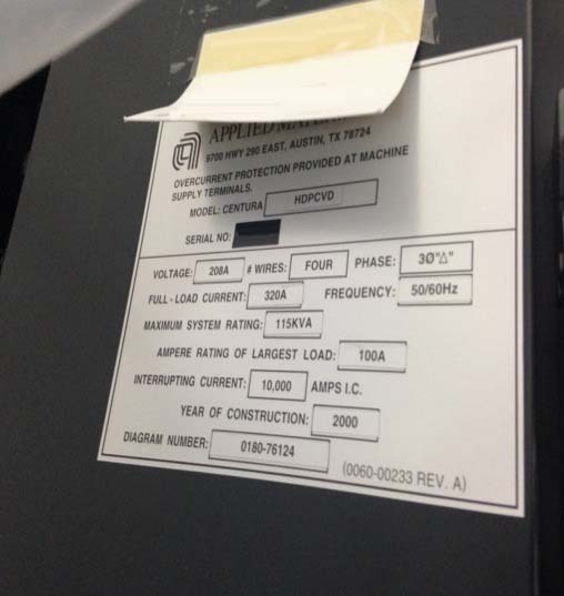 AMAT / APPLIED MATERIALS Centura Ultima HDP CVD Reactor used for sale ...