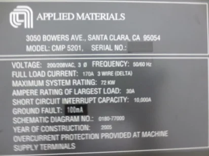 AMAT / APPLIED MATERIALS Mirra 5201 CMP ウェーハ研削・ラッピング・ポリッシング装置 はセール価格 ...