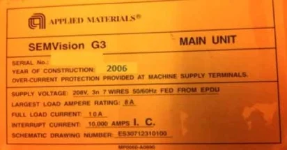 AMAT / APPLIED MATERIALS SemVision G3 Mask & Wafer Inspector used for ...