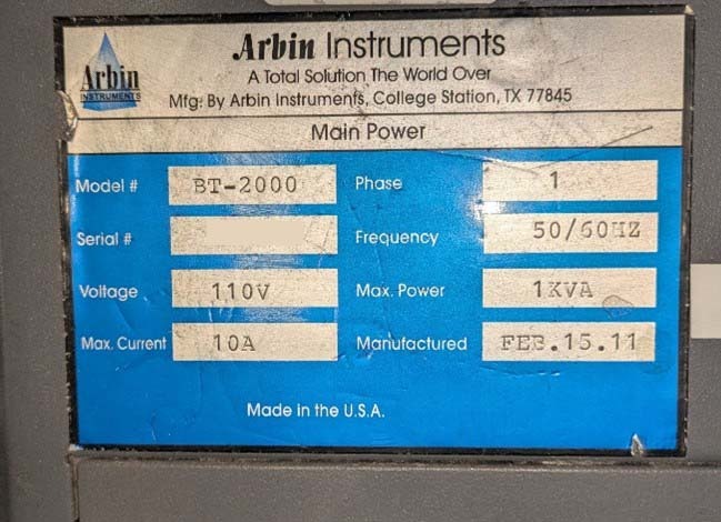 ARBIN INSTRUMENTS BT-2000 Electronic Test Equipment used for sale price ...