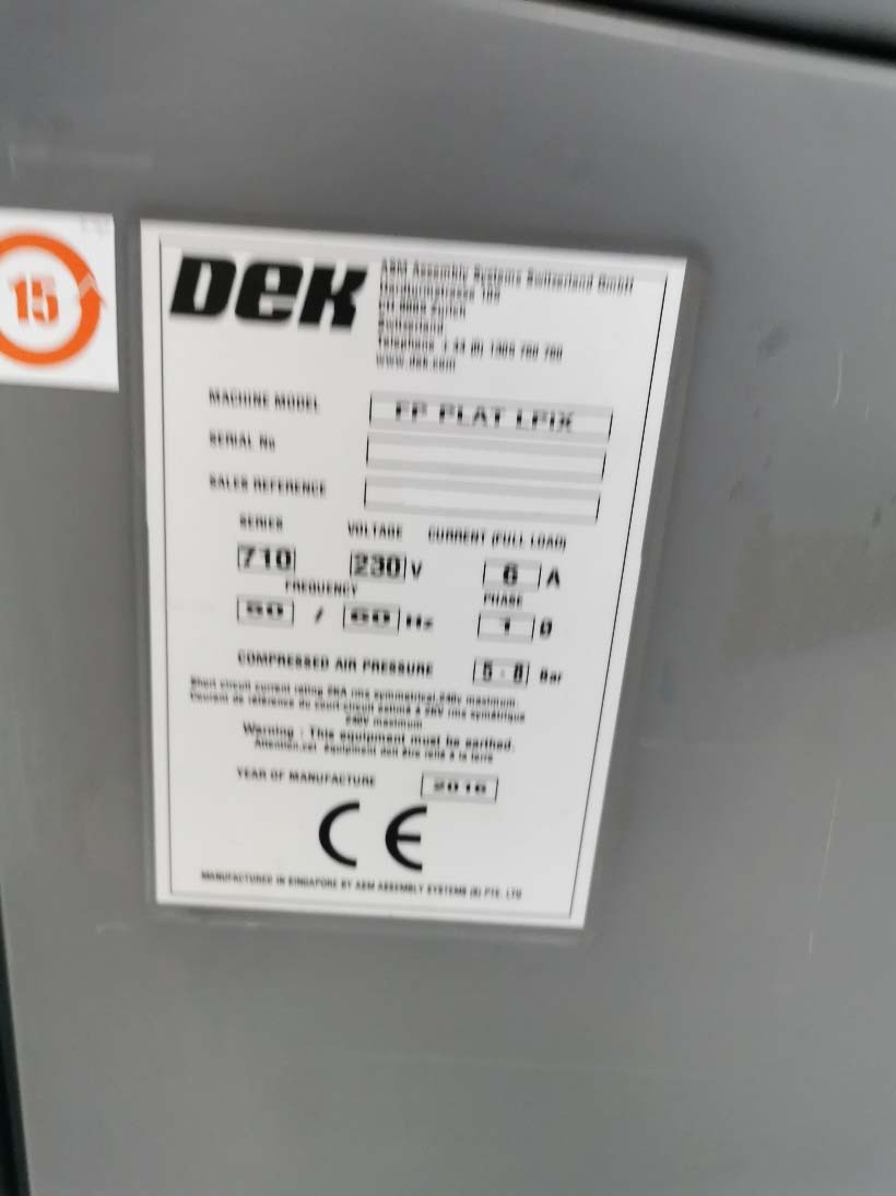 ASM / DEK FP Platform LPIX 인쇄기 판매 가격 #293774298, 2010에 사용됨 > CAE에서 구매