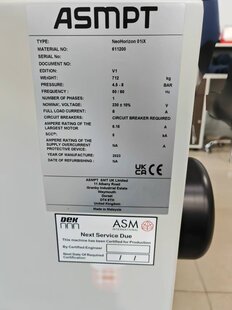 ASM / DEK NEO Horizon 01iX Printer used for sale price #293814896, 2023 ...