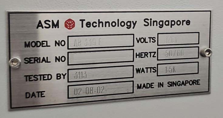 ASM AB 339E Bonder used for sale price #293807295, 2002 > buy from CAE
