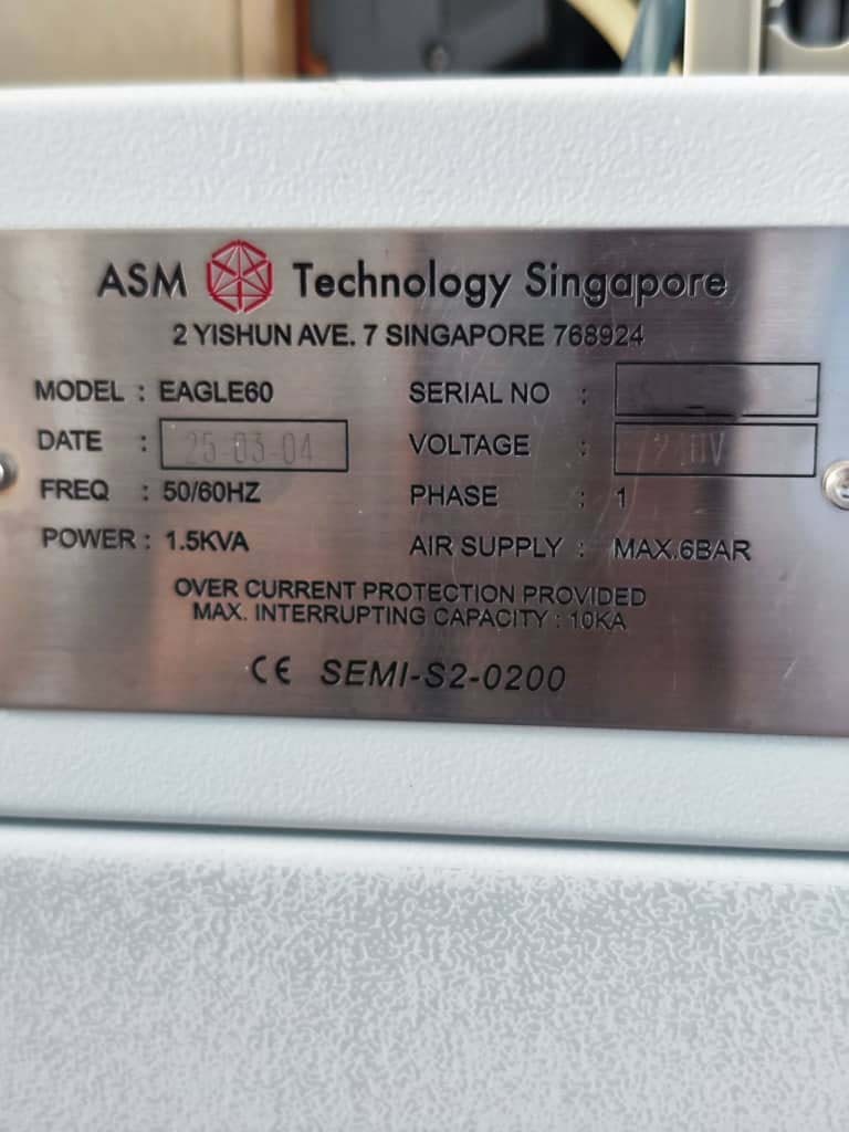 ASM Eagle 60 본더 판매 가격 #293741424, 2004에 사용됨 > CAE에서 구매