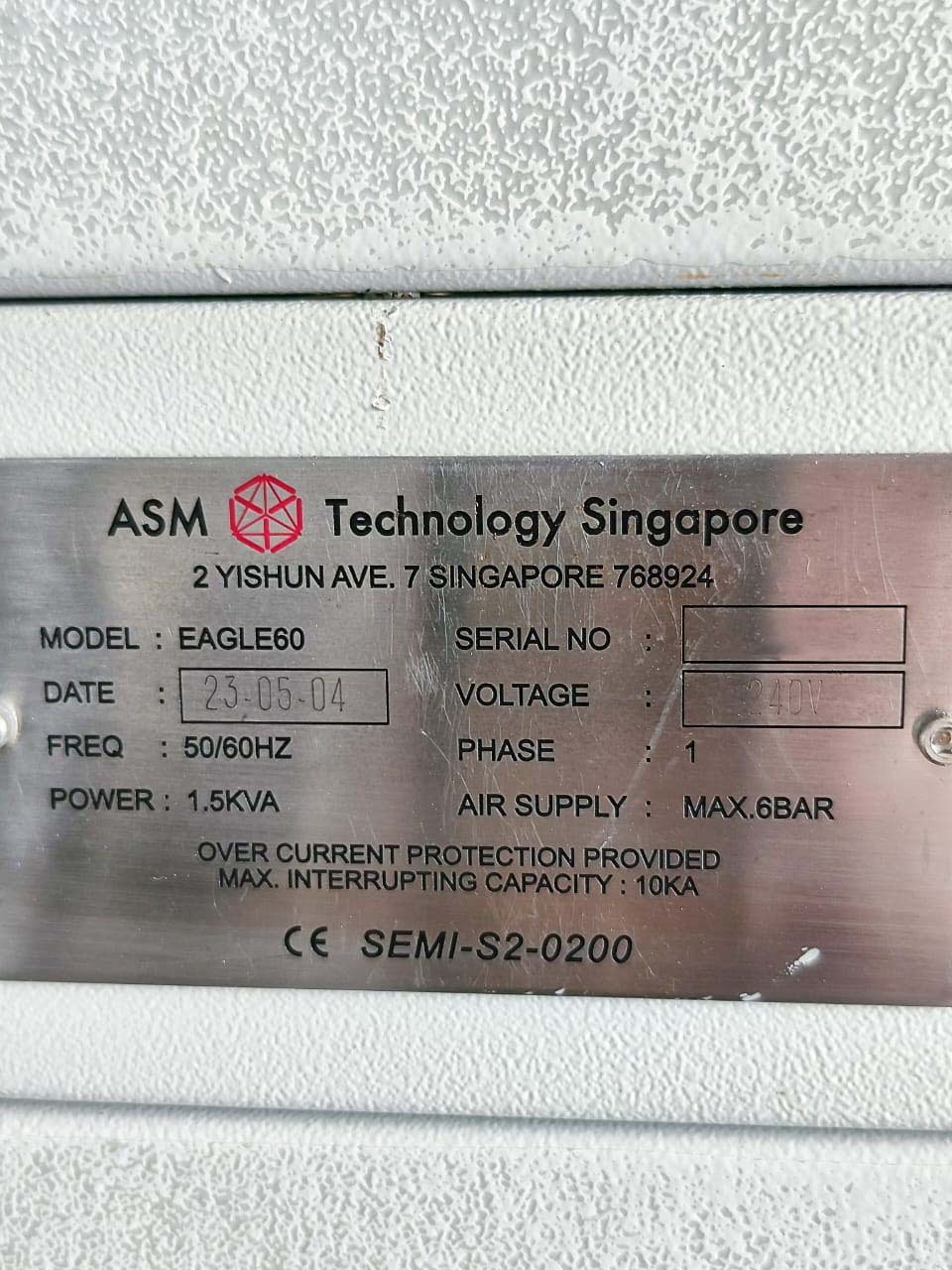 ASM Eagle 60 본더 판매 가격 #293741428, 2004에 사용됨 > CAE에서 구매