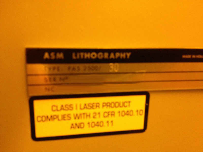ASML PAS 2500 / 30 Stepper used for sale price #161100, 1996 > buy from CAE