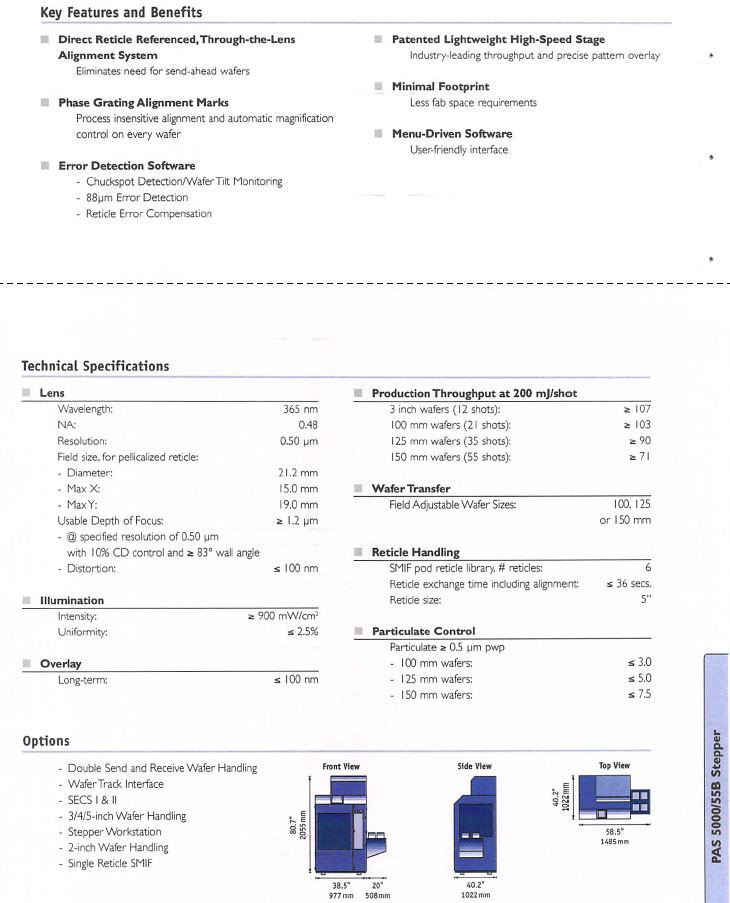 ASML PAS 5000 / 55 Stepper used for sale price #9046377 > buy from CAE