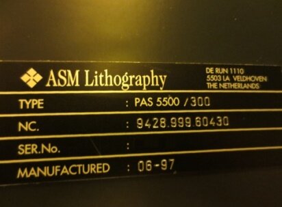 ASML PAS 5500 / 300C Stepper used for sale price #9027878 > buy from CAE