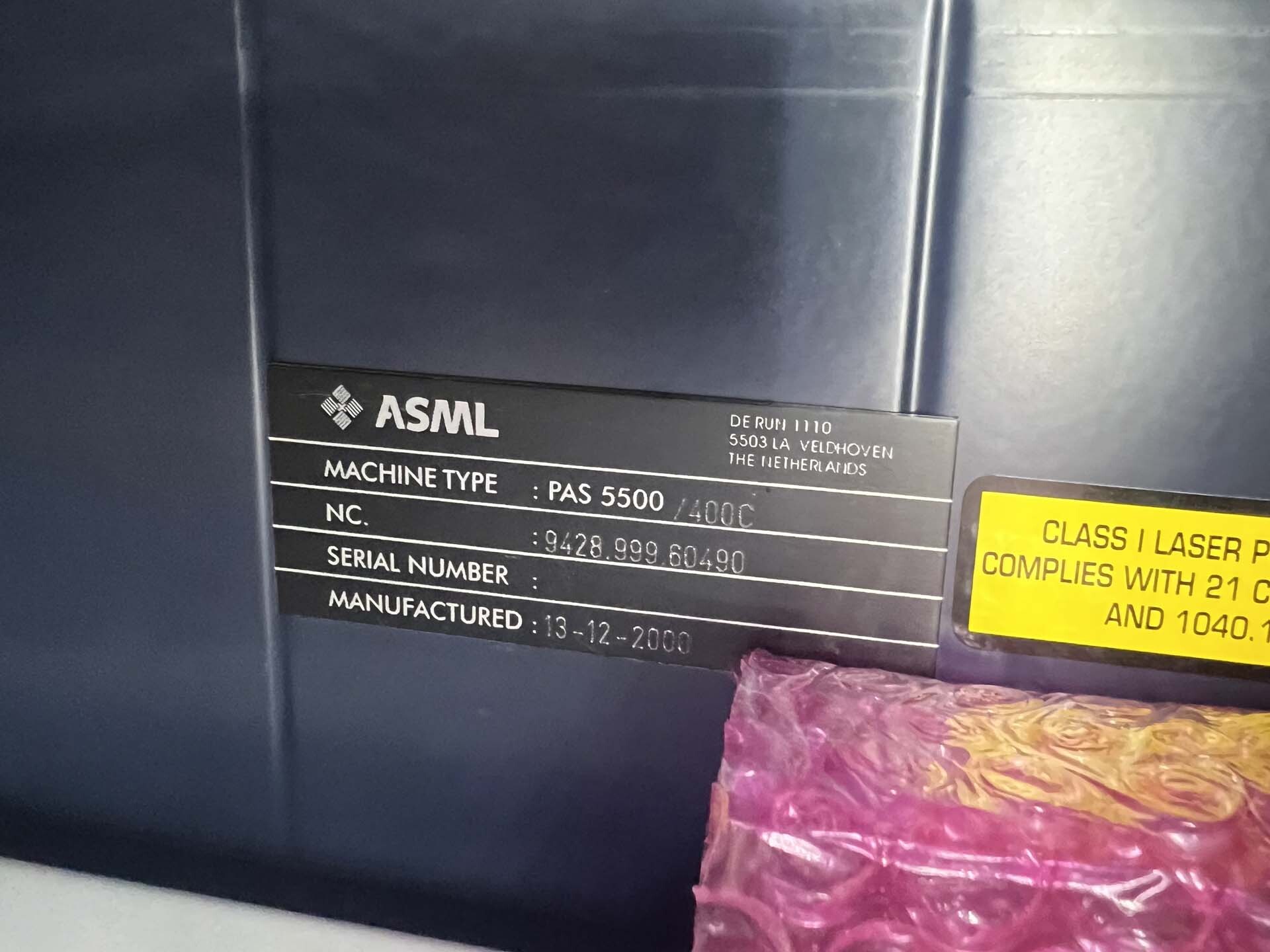 ASML PAS 5500 / 400C Stepper 用 待售的 價格 #293655011, 2000 > 購買 from CAE