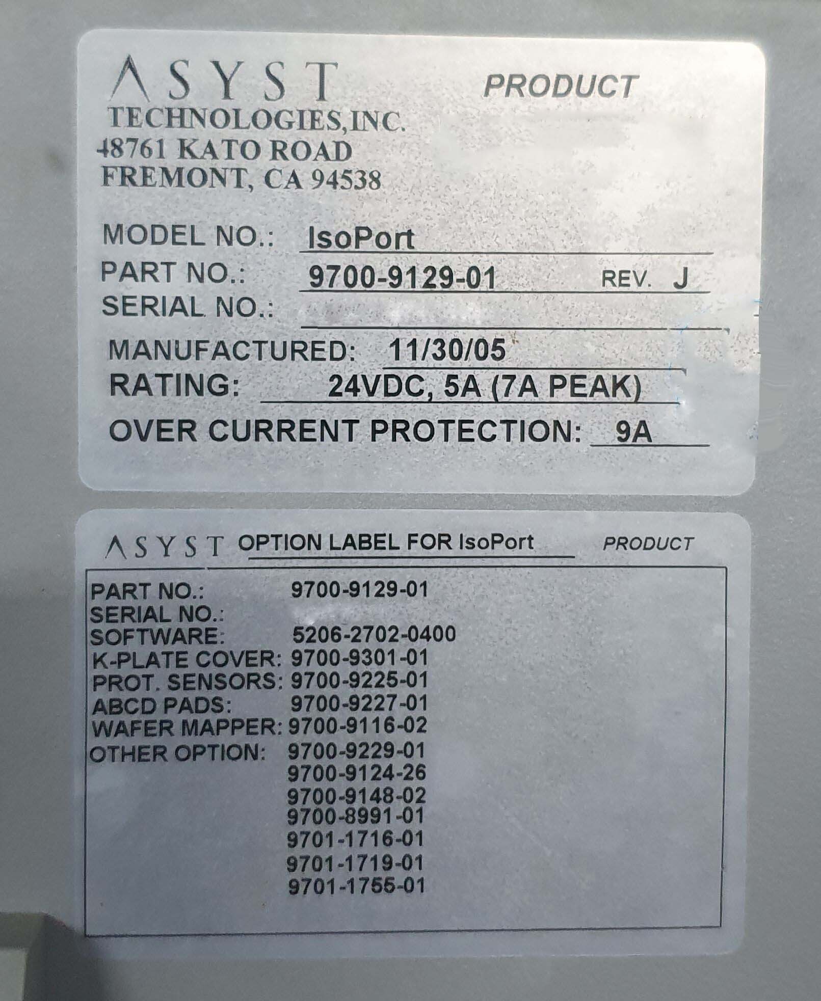 ASYST IsoPort Wafer Handler used for sale price #293768262, 2005 > buy ...