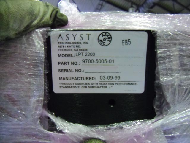 ASYST LPT 2200 웨이퍼 핸들러 판매 가격 #9018155에 사용됨 > CAE에서 구매