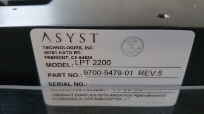 ASYST LPT 2200 웨이퍼 핸들러 판매 가격 #9074704에 사용됨 > CAE에서 구매