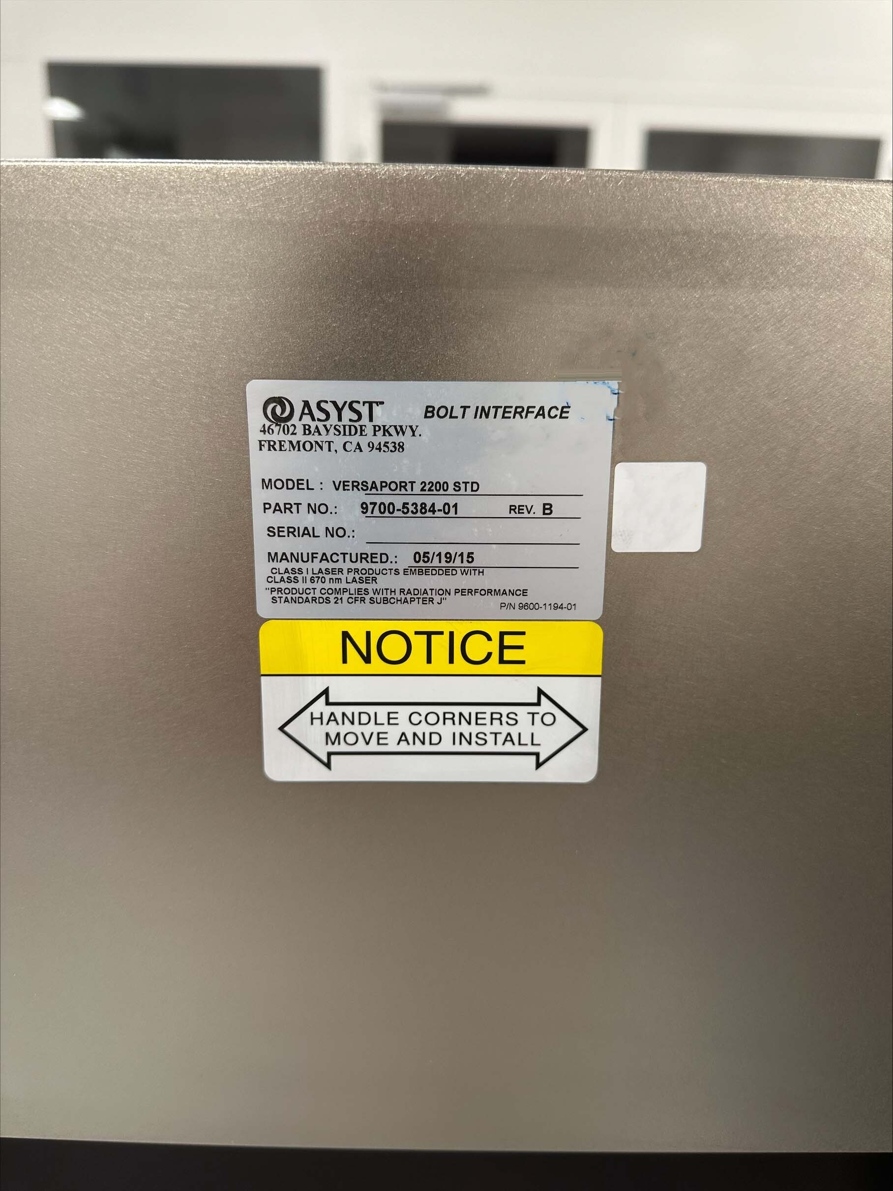 ASYST VersaPort 2200 Wafer Handler used for sale price #293770839, 2015 ...