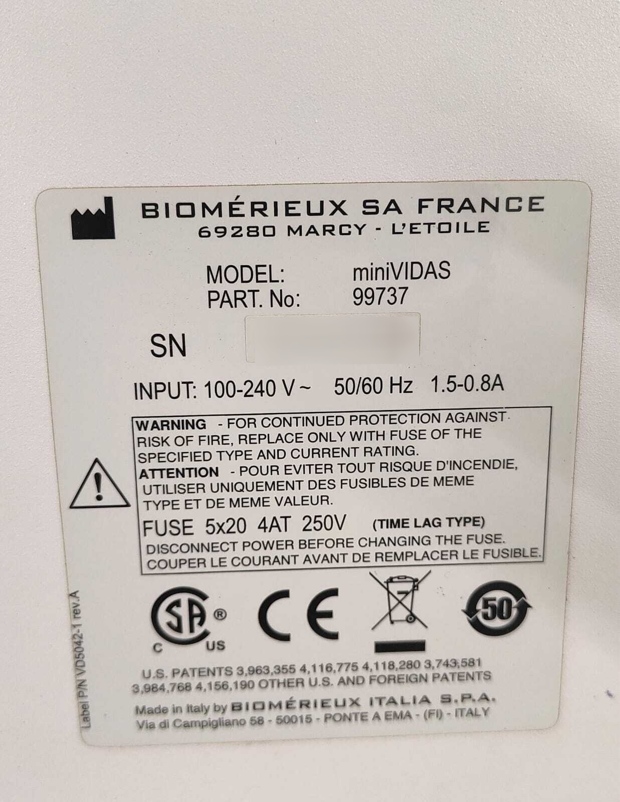 BIOMERIEUX Mini Vidas Lab Equipment used for sale price #293811701 ...