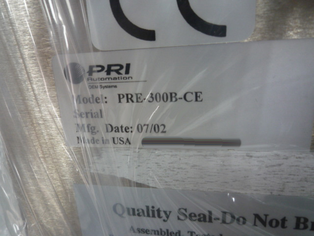 BROOKS / PRI AUTOMATION PRE-300B-CE 웨이퍼 핸들러 판매 가격 #127957, 2002에 사용됨 ...