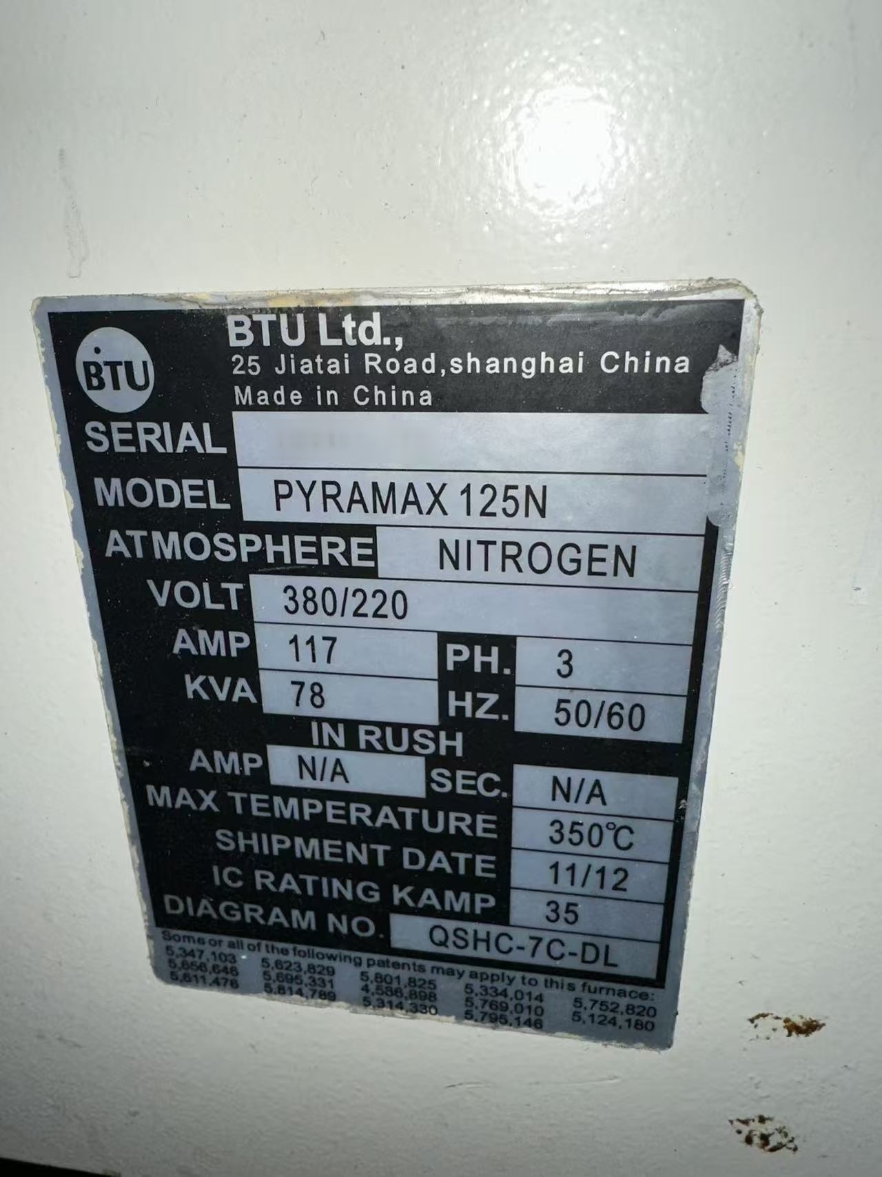 BTU Pyramax 125N Reflow Oven used for sale price #293817754, 2012, 2014 ...