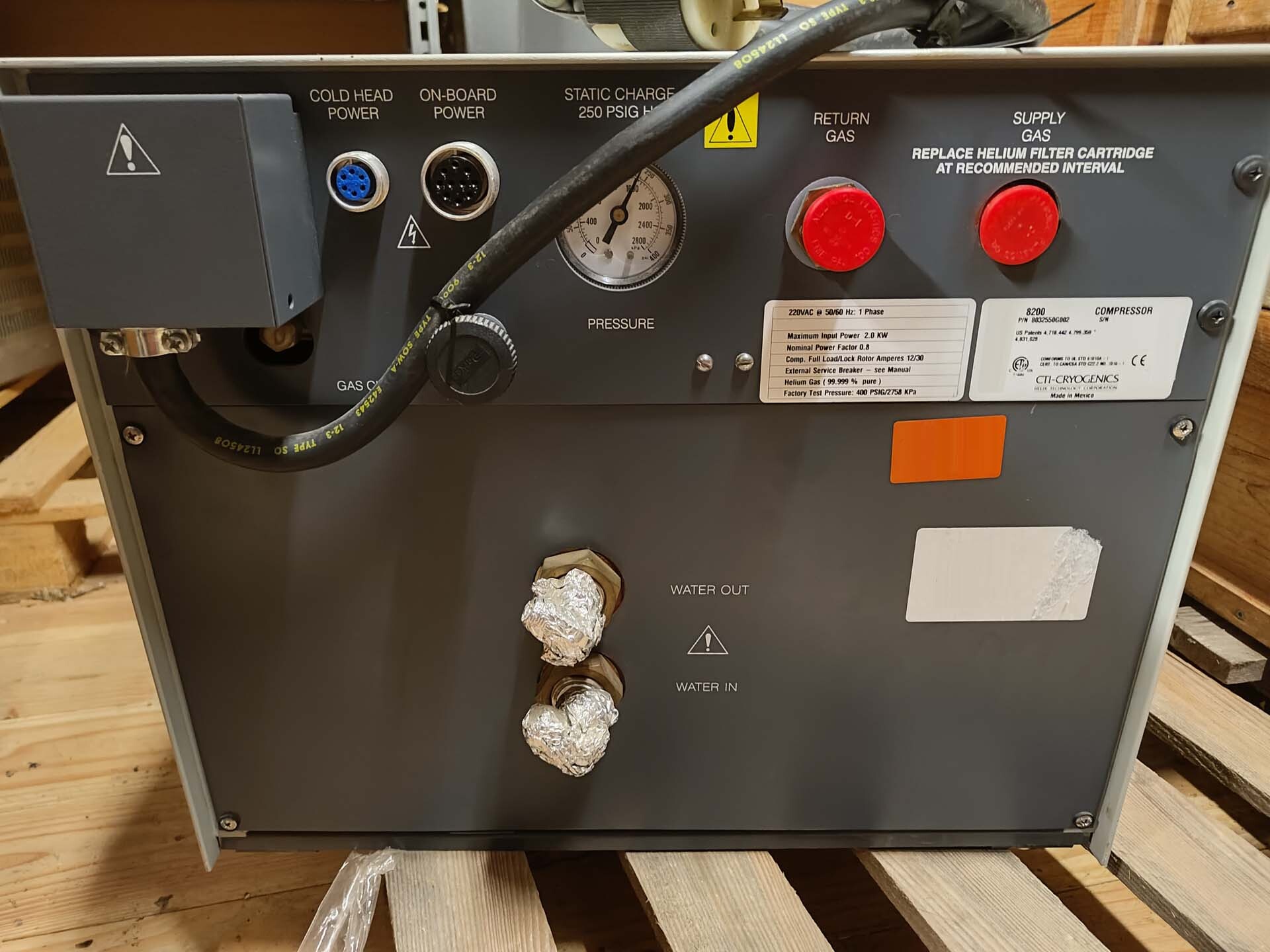 CTI-CRYOGENICS 8200 펌프 판매 가격 #293770748에 사용됨 > CAE에서 구매