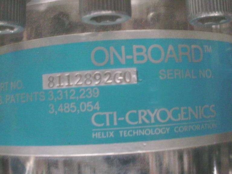 CTI-CRYOGENICS CT 8F (On-Board) 펌프 판매 가격 #293772098에 사용됨 > CAE에서 구매