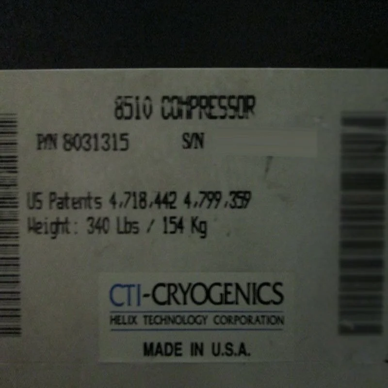 CTI-CRYOGENICS 8510 Pump used for sale price #293642870 > buy from CAE
