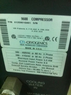 CTI-CRYOGENICS 9600 Pump used for sale price #182714 > buy from CAE