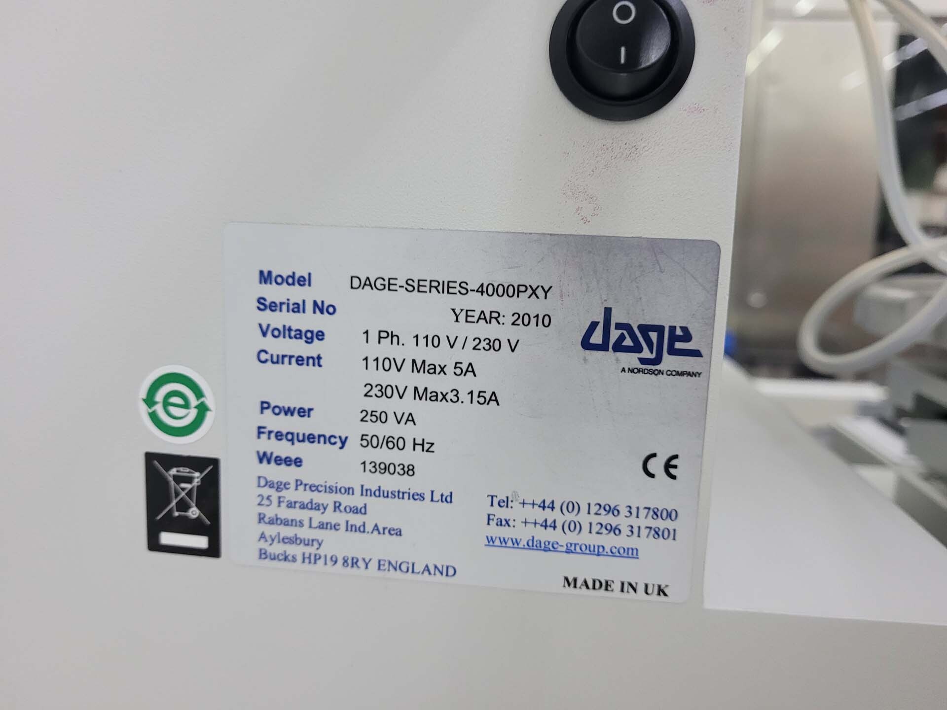 DAGE Series 4000 PXY Bonder 已使用的 待售 价格 #293671854, 2010 > 买 从 CAE