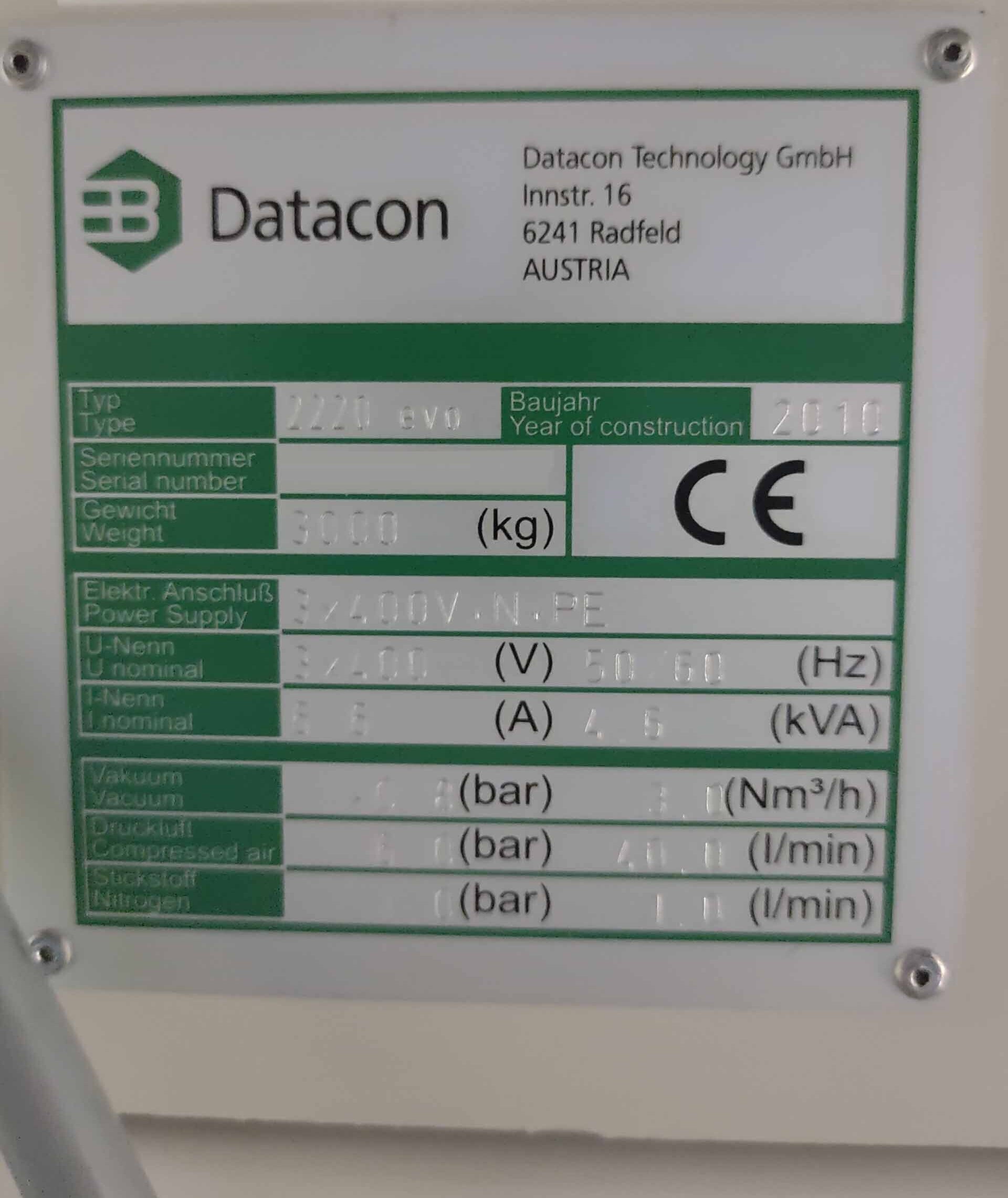 DATACON / BESI 2200 Evo 익숙한 판매용 가격 #293618527, 2010 > 사다 from CAE