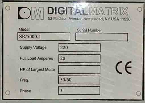 DIGITAL MATRIX SR/5000-1 Used for sale price #9397256, > buy from CAE