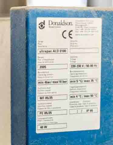 DONALDSON Ultrapac ALD 0100 Facilities Equipment used for sale price ...