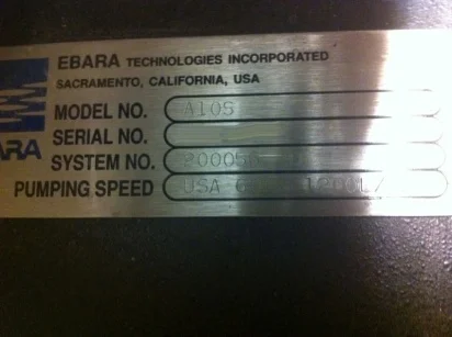 EBARA A10S 펌프 판매 가격 #174339에 사용됨 > CAE에서 구매