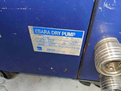 EBARA A70W 펌프 판매 가격 #293650803에 사용됨 > CAE에서 구매