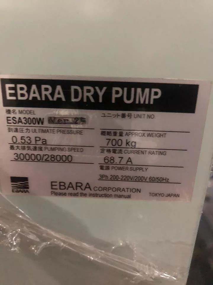 EBARA ESA300W 펌프 판매 가격 #293623531에 사용됨 > CAE에서 구매